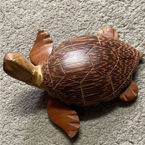 Art | Vintage Hand Carved Wooden Turtle | Poshmark